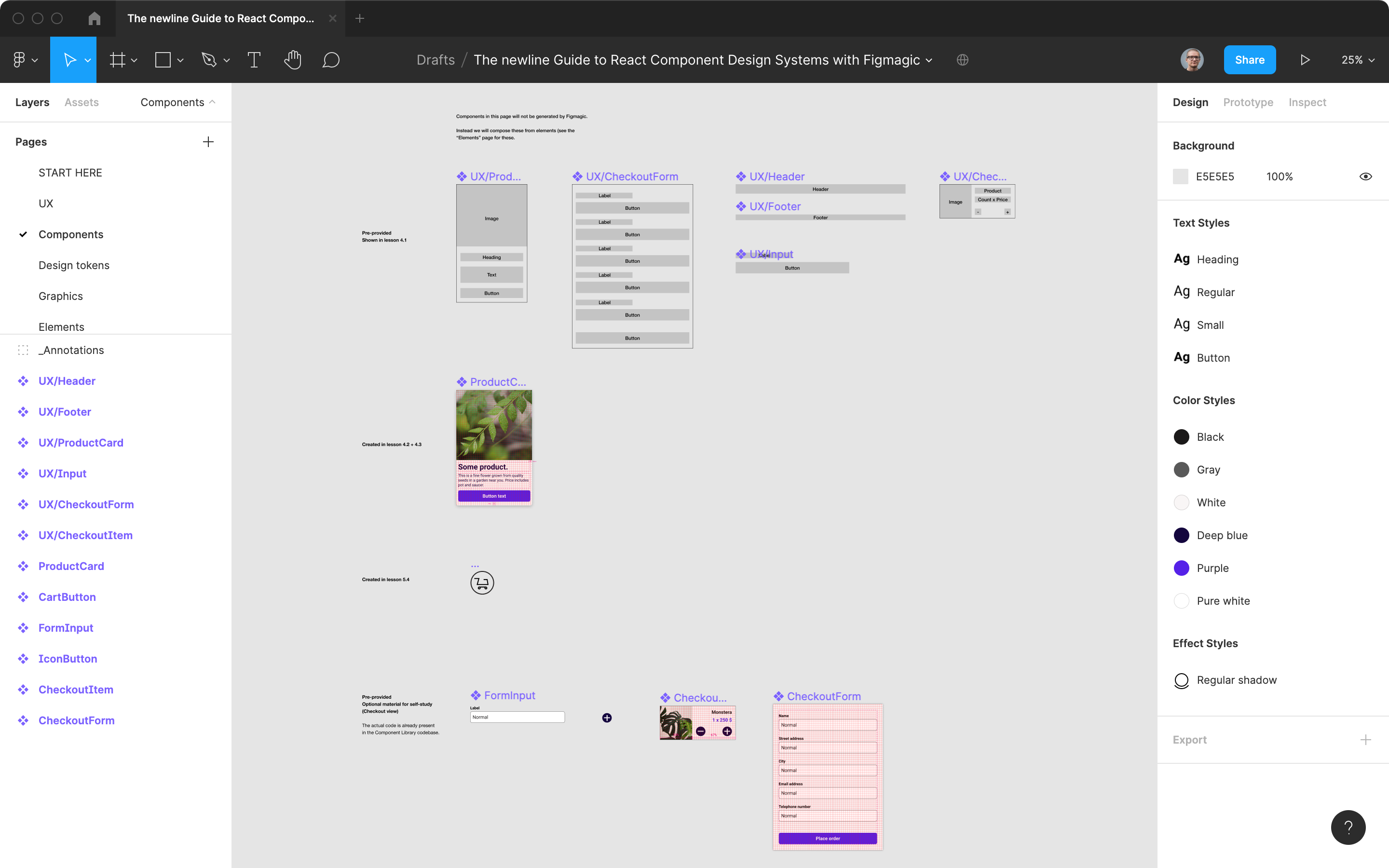 The course project - React Component Design Systems with Figmagic | newline