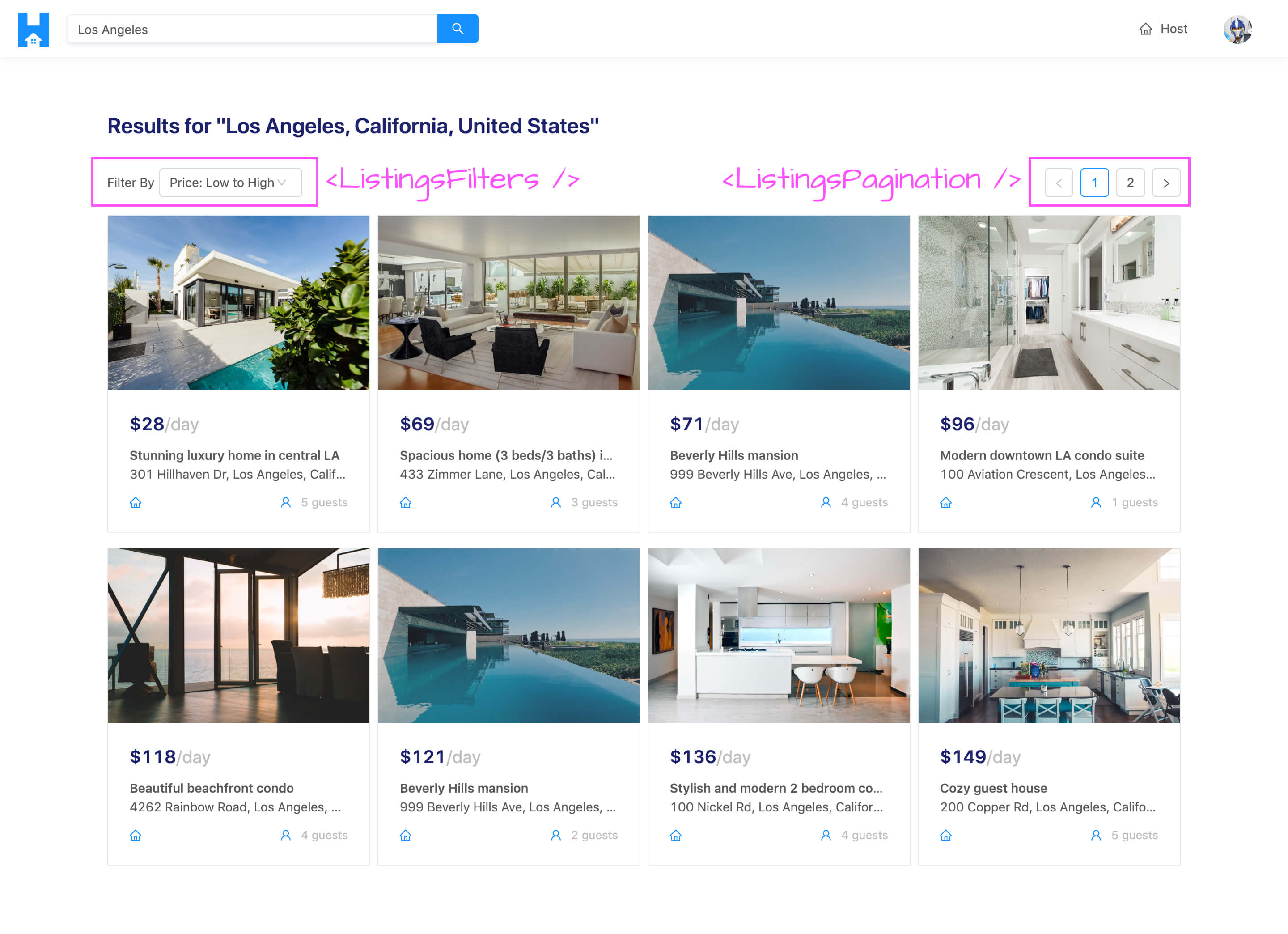 Building The Listings Page Tinyhouse A Fullstack React Masterclass With Typescript And